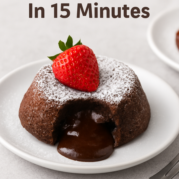 Easy Chocolate Molten Lava Cake in 15 Minutes - Buy Any Flower Blog